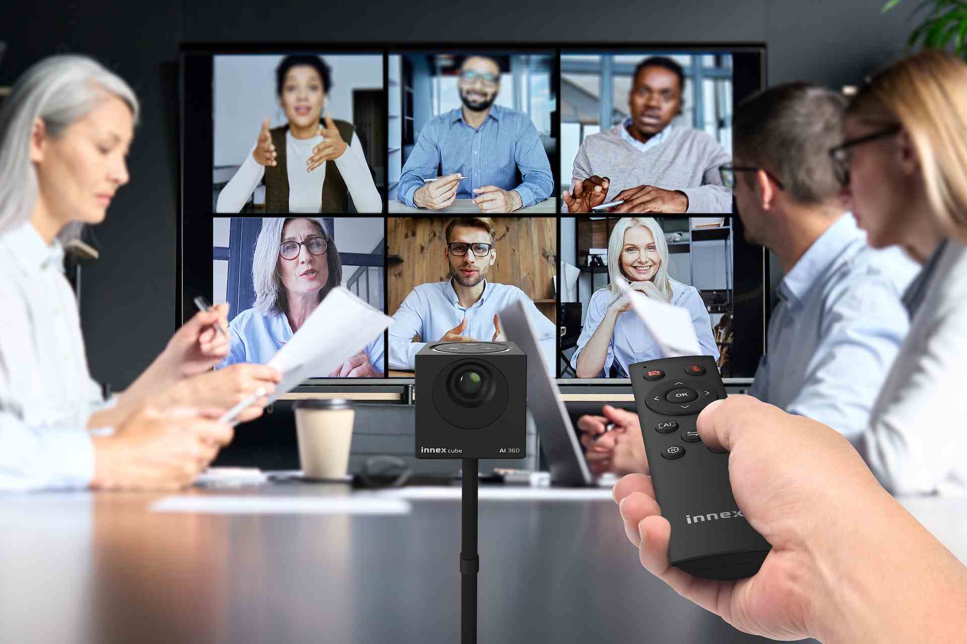 Innex Cube AI 360° 4K Conference Camera - FunTech Innovation